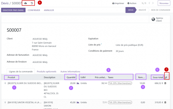 Traitement des commandes clients — Wiki des applications