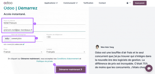 Odoo Éducation — Wiki des applications